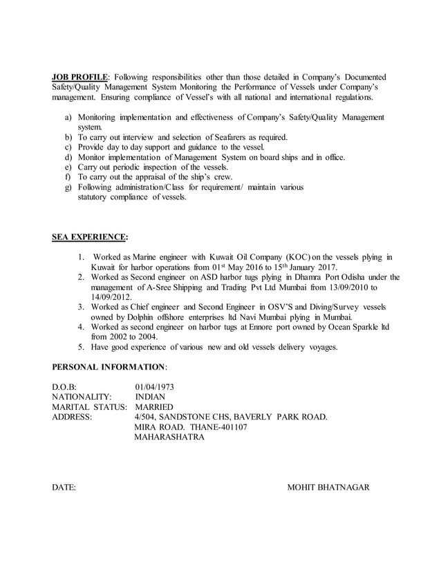 RESUME MOHIT BHATNAGAR | DOCX