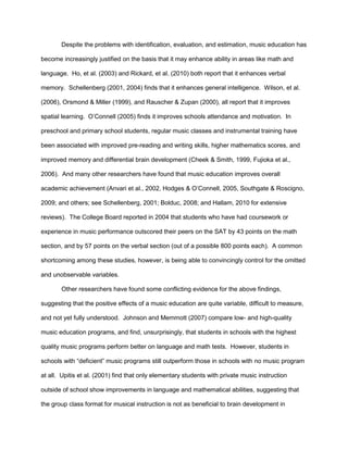 Primary School Music Education and Test Performance | PDF