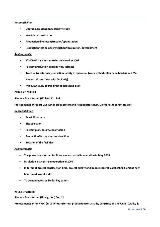 CV of Chen Chengguang 2016 | PDF | Manufacturing Industry | Industries