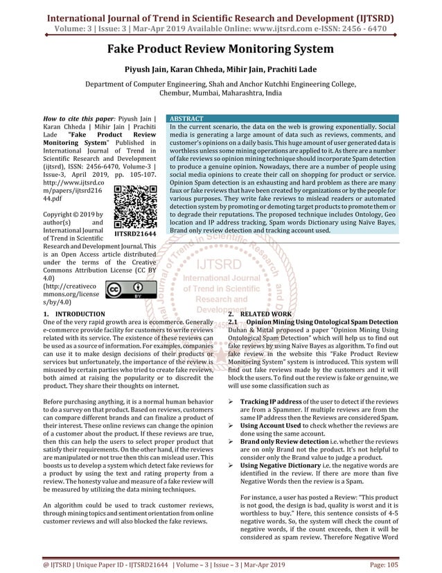 Fake Product Review Monitoring System | PDF