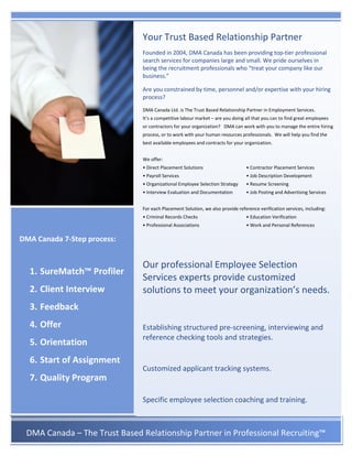 DMA Canada - Overview 2015 v2 | PDF