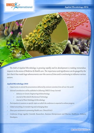 Applied Microbiology-2016_Brochure | PDF