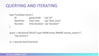 Scylla Summit 2017: How to Use Gocql to Execute Queries and What the Driver Does That You Can’t ...