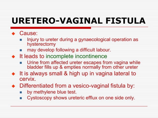 genito urinary fistula | PPTX