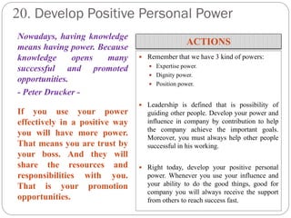 21 great ways to succeed | PPT