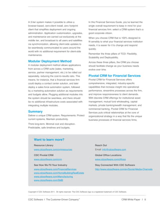 Guide to crm for financial services | PDF