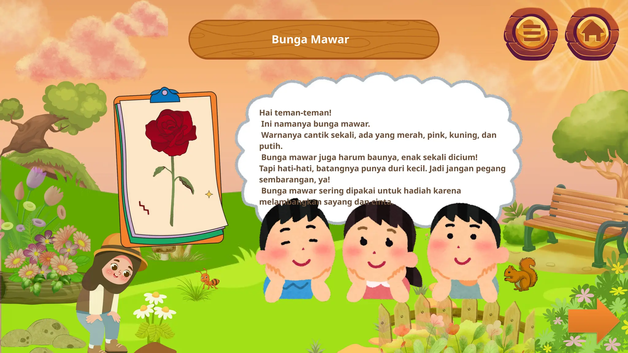 Mengenal Nama- nama Bunga, ada bunga mawar dll | PPTX