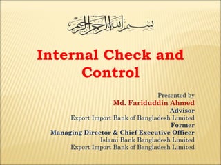 Internal check & control | PPT