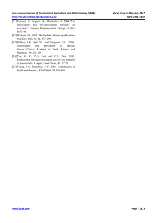 In vitro free radical scavenging activity of different extracts of Adansonia digitata L. | PDF