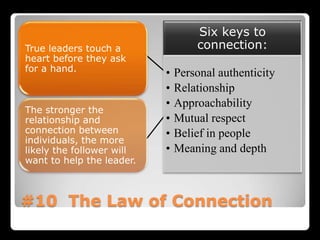 RWTC - 21 Irrefutable Laws of Leadership | PPTX