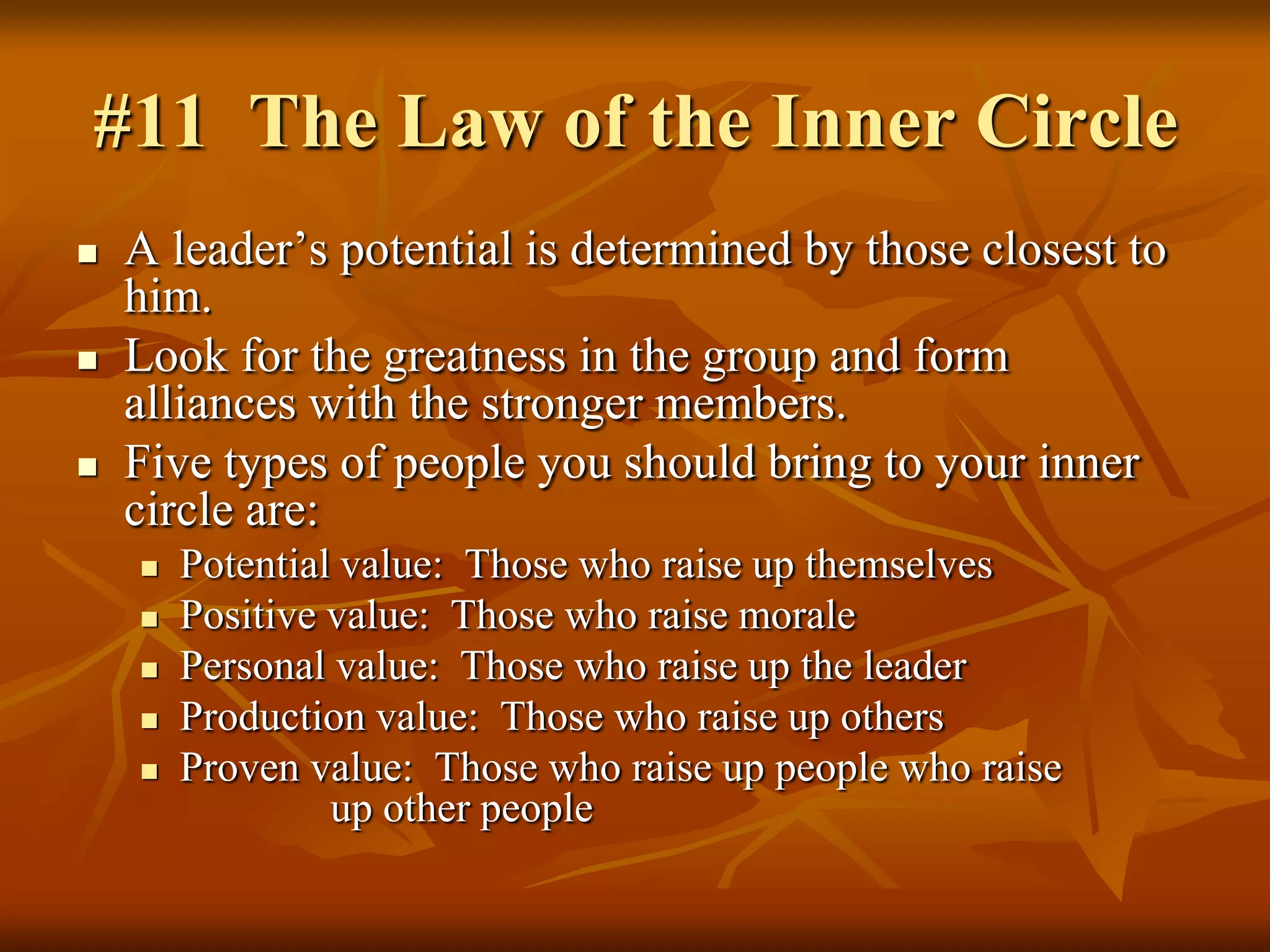 21 irrefutable laws of leadership john c maxwell | PPTX