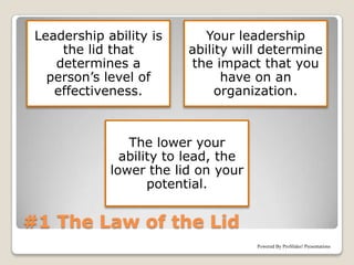 21 Irrefutable Laws Of Leadership John C Maxwell | PPTX