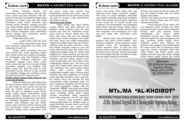 Buletin Al-Khoirot Edisi 21 Juli 2009 | PPT