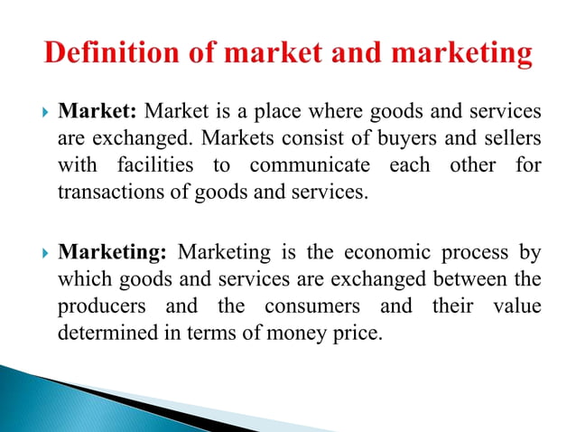 Market and Classification of Market | PPTX | Commodities | Economy