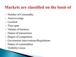 Market and Classification of Market | PPTX