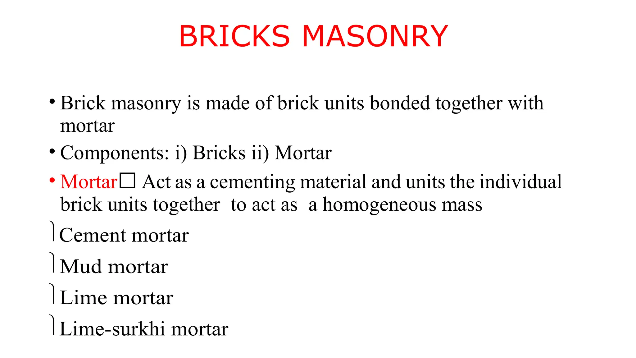 Brick masonry, stone masonry and its manufacturing | PDF