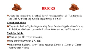 Brick masonry, stone masonry and its manufacturing | PDF