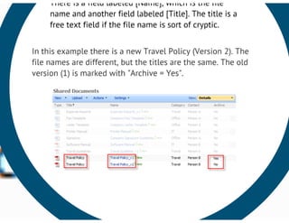 SharePoint Lesson #21: Metadata vs. Folder | PPT