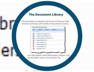 SharePoint Lesson #21: Metadata vs. Folder | PPT