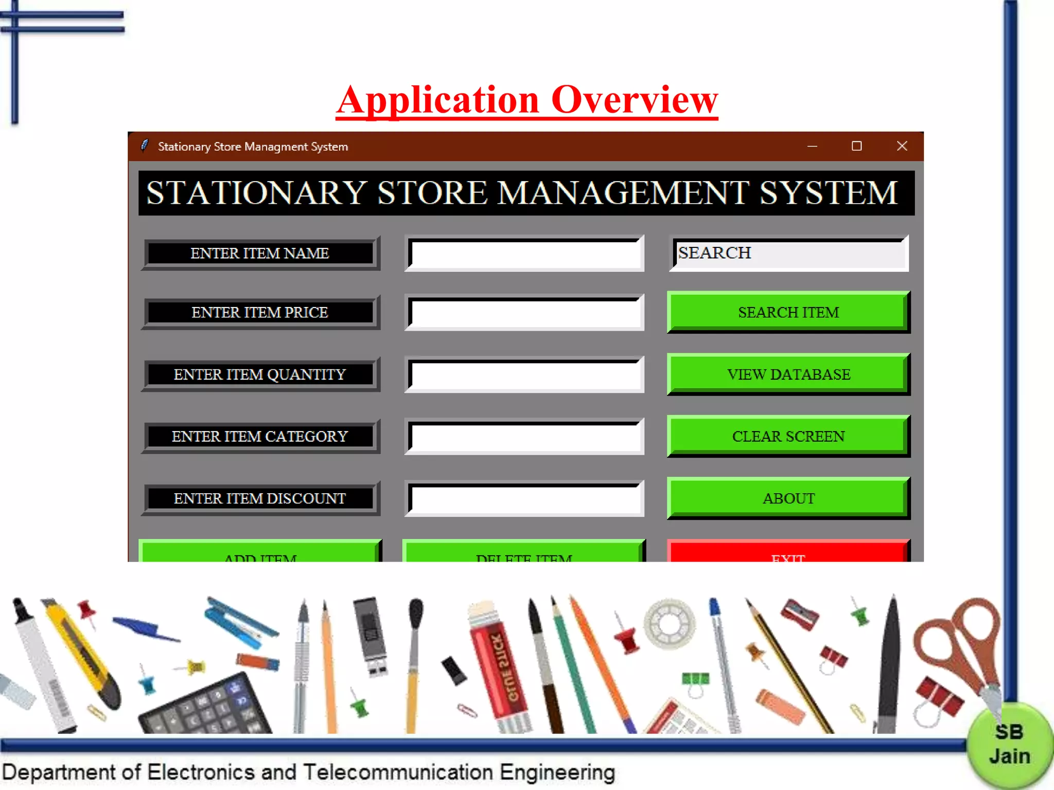 Stationary Store Management System | PPTX