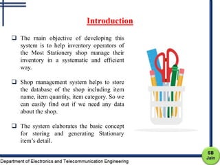 Stationary Store Management System | PPTX