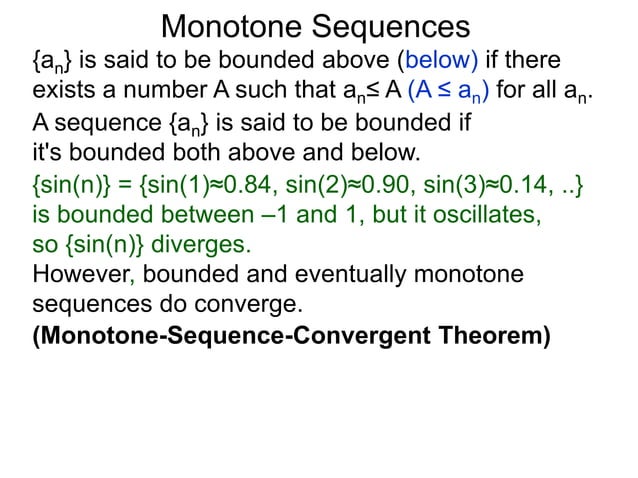 21 monotone sequences x | PPT