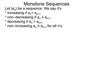 21 monotone sequences x | PPTX
