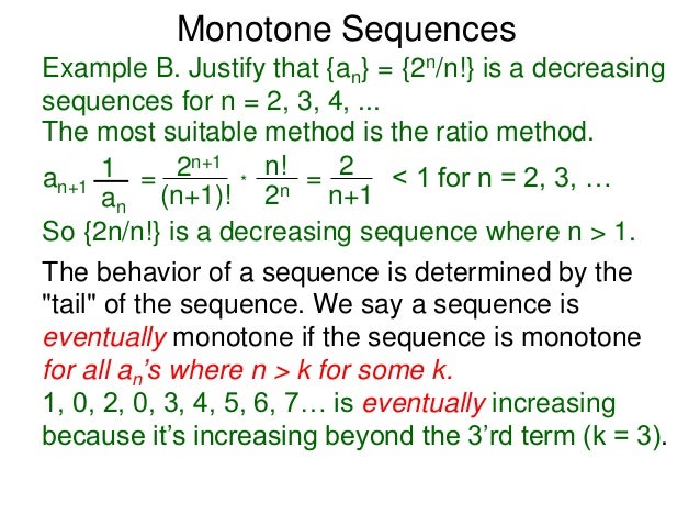 21 monotone sequences x