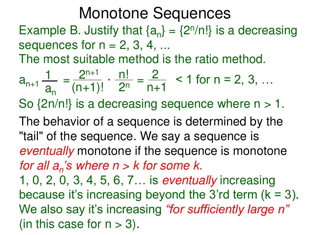 21 monotone sequences x