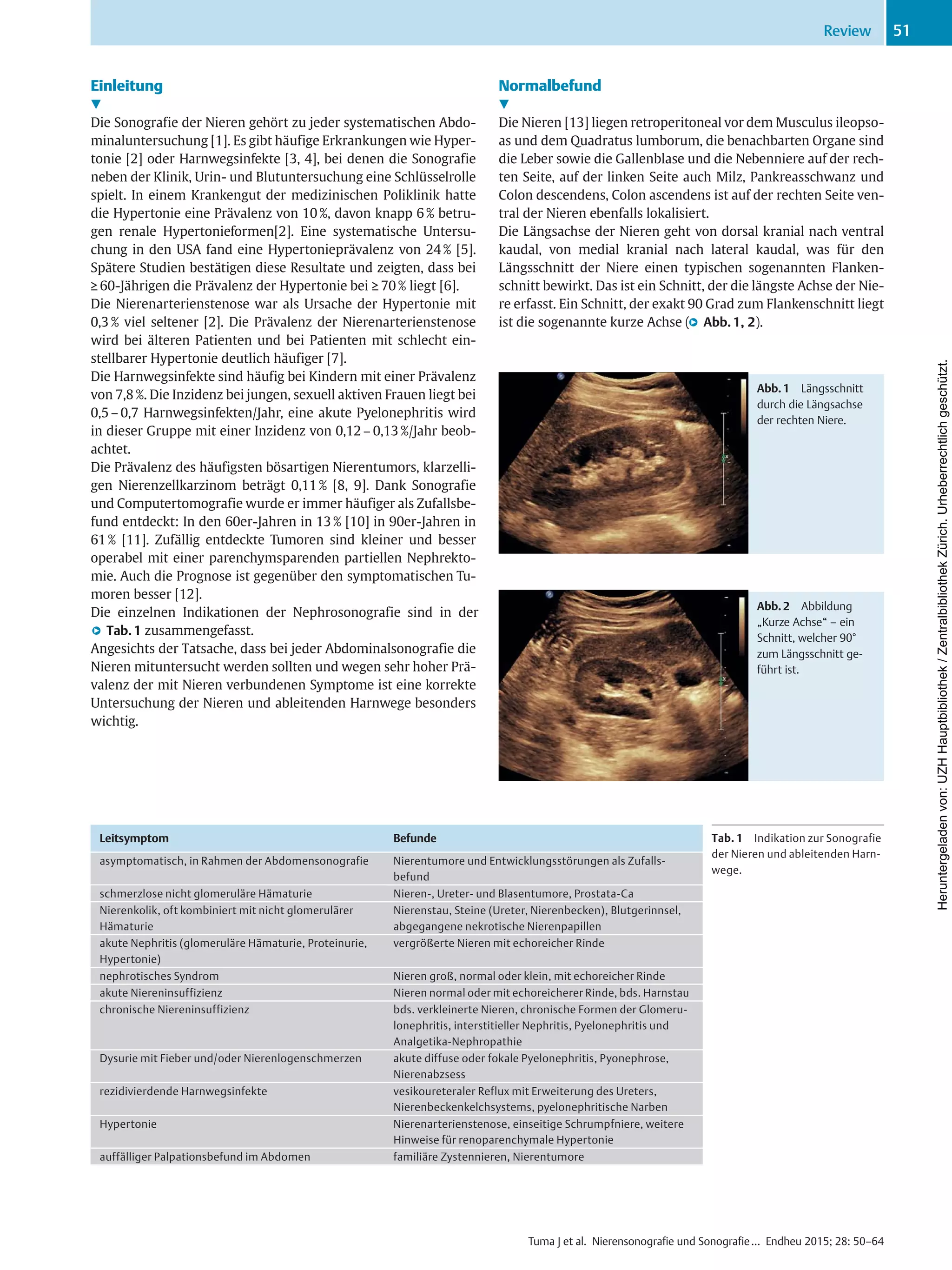 21 Sonographie der Niere und ableitenden Harnwegen. Allgemeinen ...