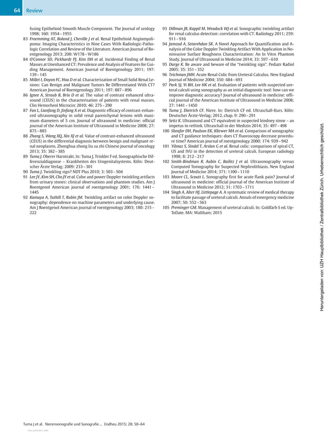 21 Sonographie der Niere und ableitenden Harnwegen. Allgemeinen ...