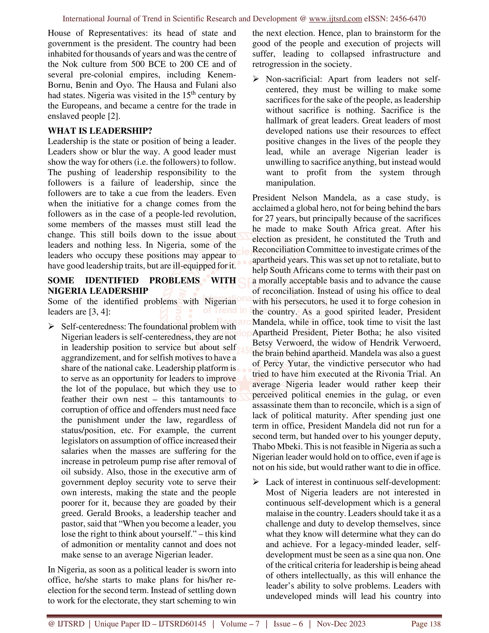 Nigeria, Corruption and Bad Leadership | PDF