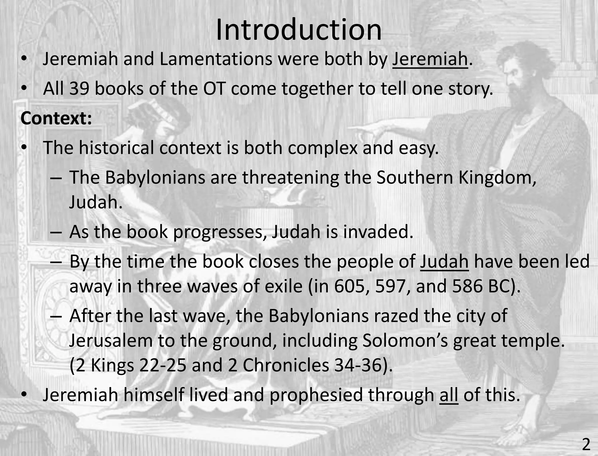 Session 21 Old Testament Overview - Jeremiah and Lamentations | PPTX ...