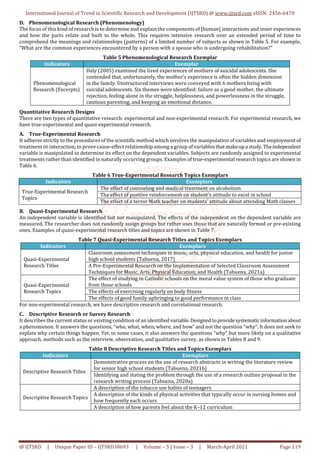 Overview and Exemplar Components of the Research Methodology on the ...