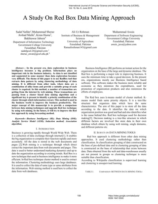 A Study On Red Box Data Mining Approach | PDF