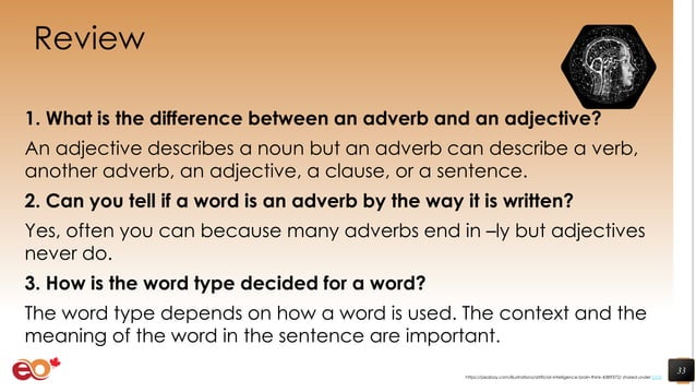 Parts of Speech Verbs, Adverbs, and Adjectives | PPT