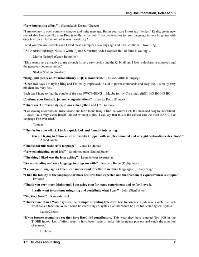 The Ring programming language version 1.6 book - Part 3 of 189 | PDF