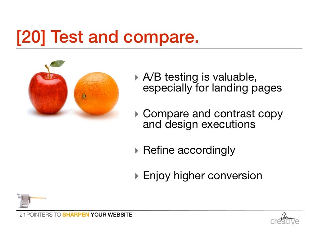 [20] Test and compare.