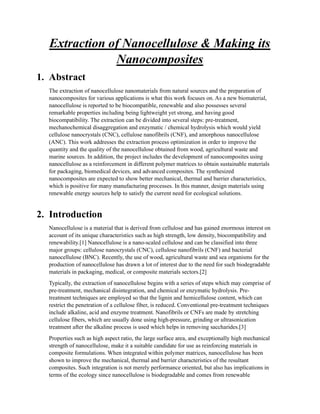 21POL112_ProjectReport extraction of nanocellulose and making its ...