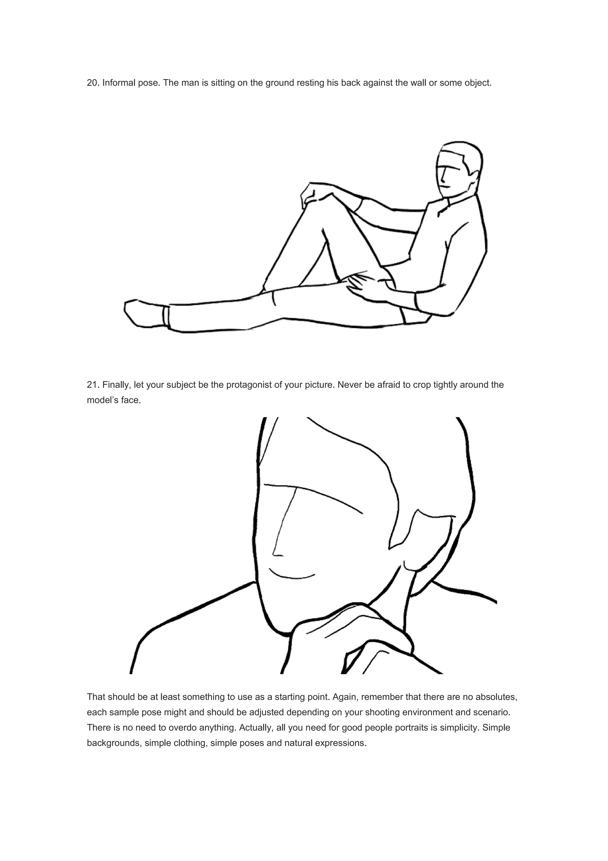 Guía de 21 poses para hombres (Fotografía) | PDF