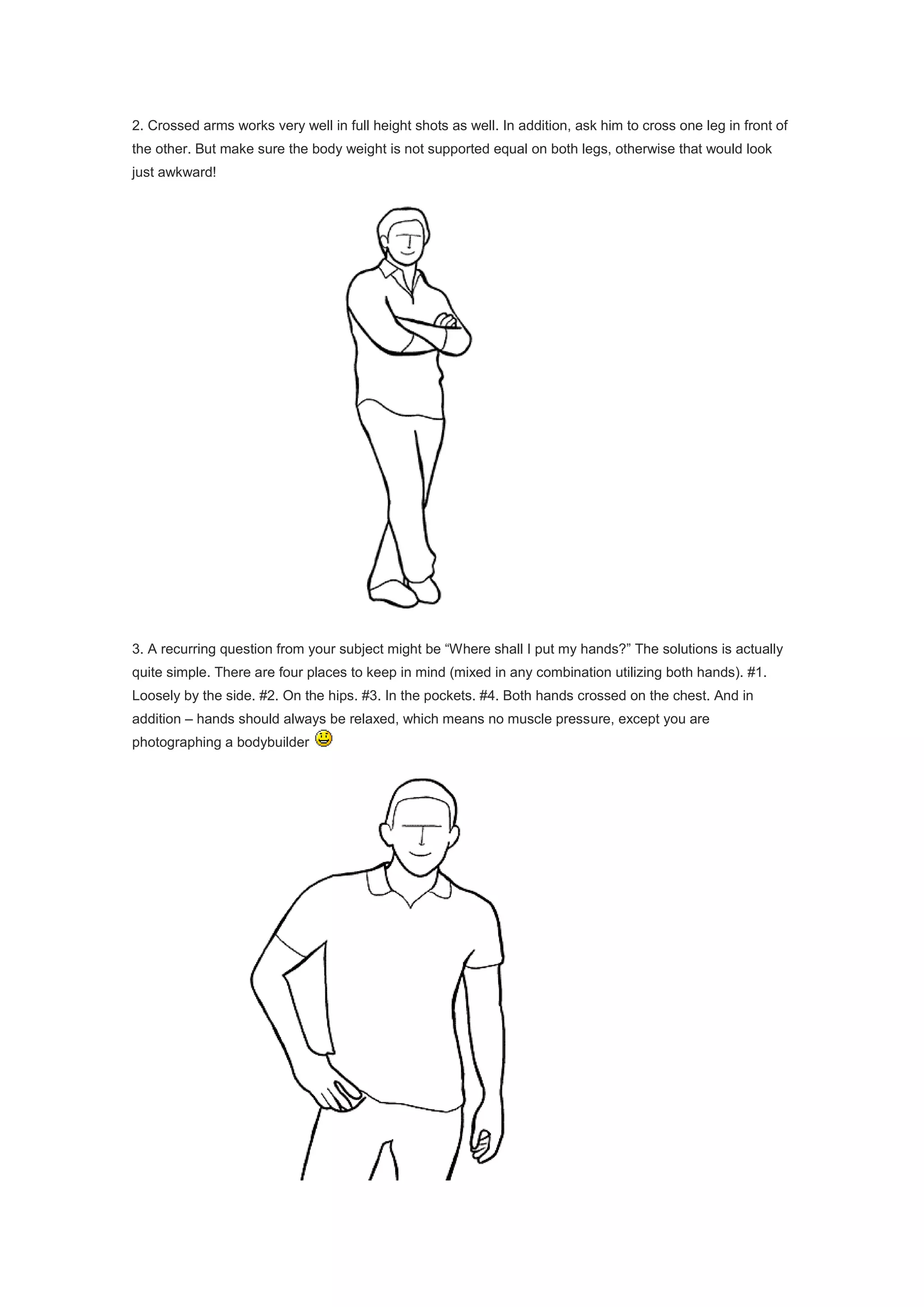 Guía de 21 poses para hombres (Fotografía) | PDF