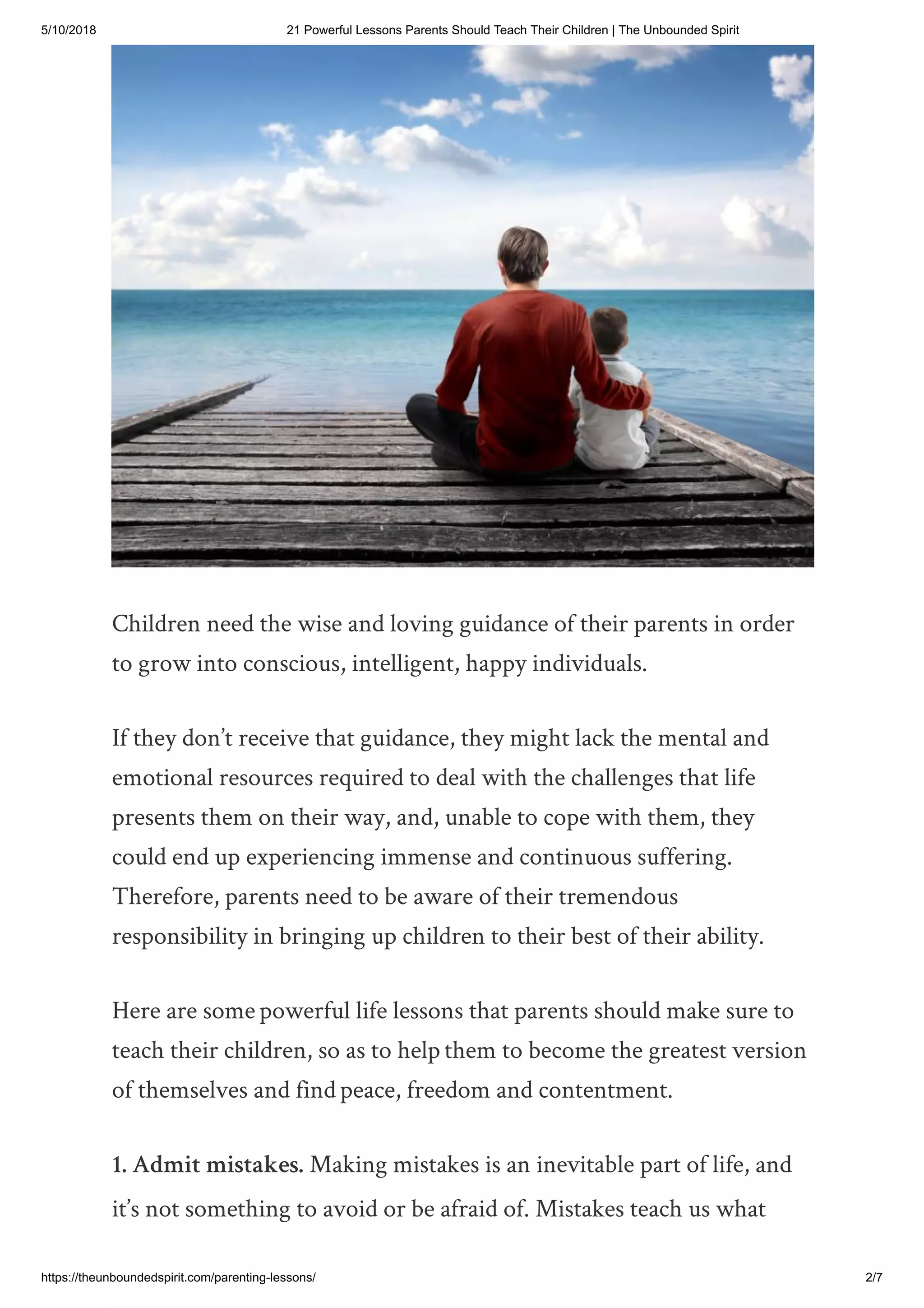 21 powerful lessons parents should teach their children | PDF