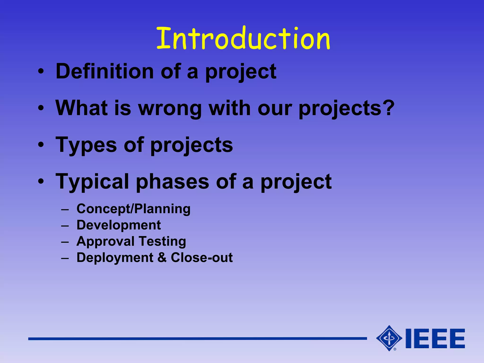 Project Management Overview | PPT