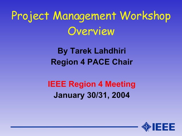 Project Management Overview | PPT