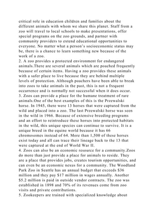 21 Pros and Cons of ZoosJune 4, 2017 by Louise Gaill.docx