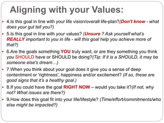 21 questions for extra ordinary goal setting | PPT