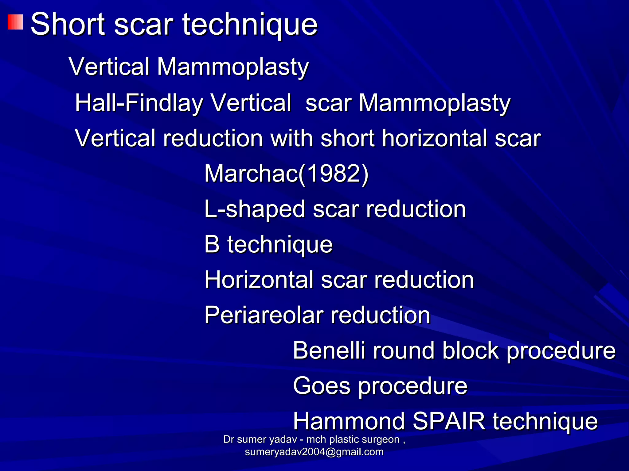 reduction mammoplasty | PPT