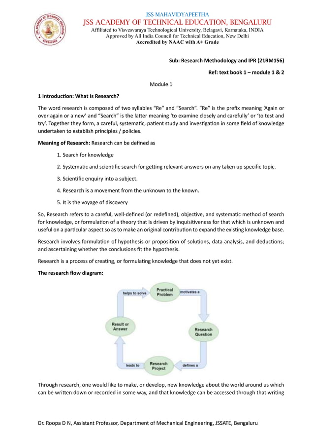 21RMI56-Research Methodology Mod 1 and 2 | PDF