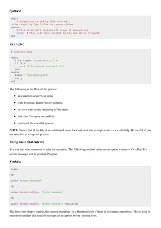 21 ruby exceptions | PDF