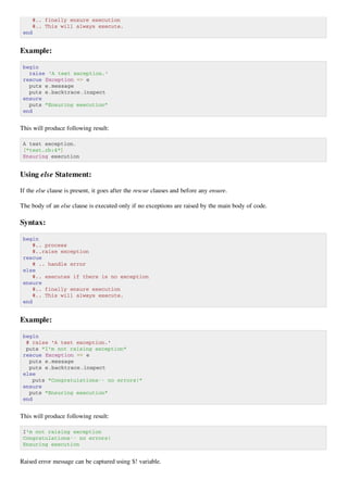 21 ruby exceptions | PDF